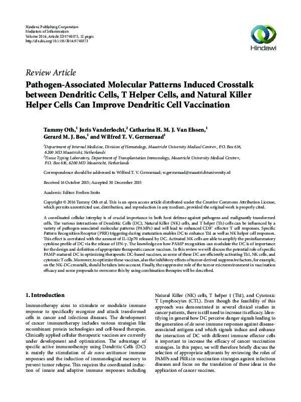 (PDF) Pathogen-Associated Molecular Patterns Induced Crosstalk between ...