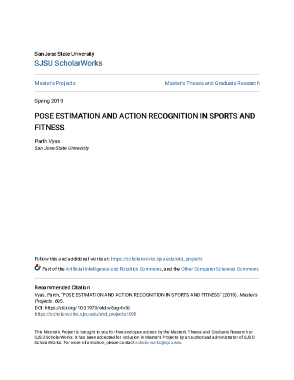 (PDF) Pose Estimation and Action Recognition in Sports and Fitness