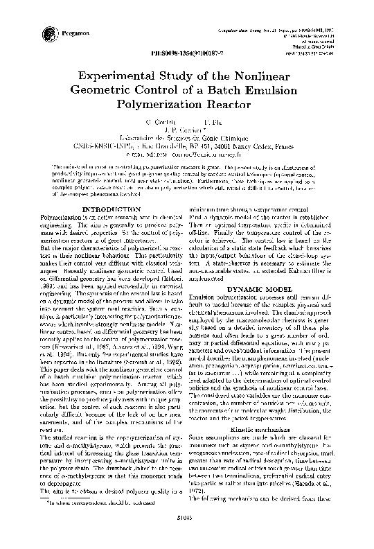(PDF) Subspace identification based inferential control of a continuous pulp digester
