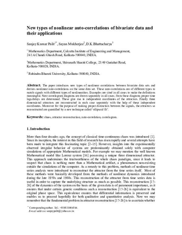 (PDF) New types of nonlinear auto-correlations of bivariate data and ...