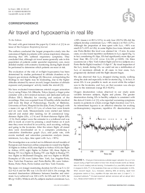 (PDF) Air travel and hypoxaemia in real life | Marta Drummond ...