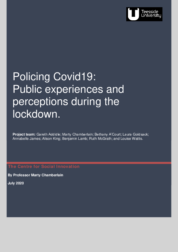 (PDF) Policing Covid: Public expectations and experiences during lockdown