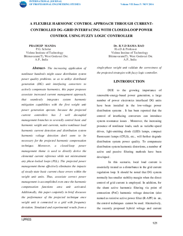(PDF) A Flexible Harmonic Control Approach Through Current-Controlled ...