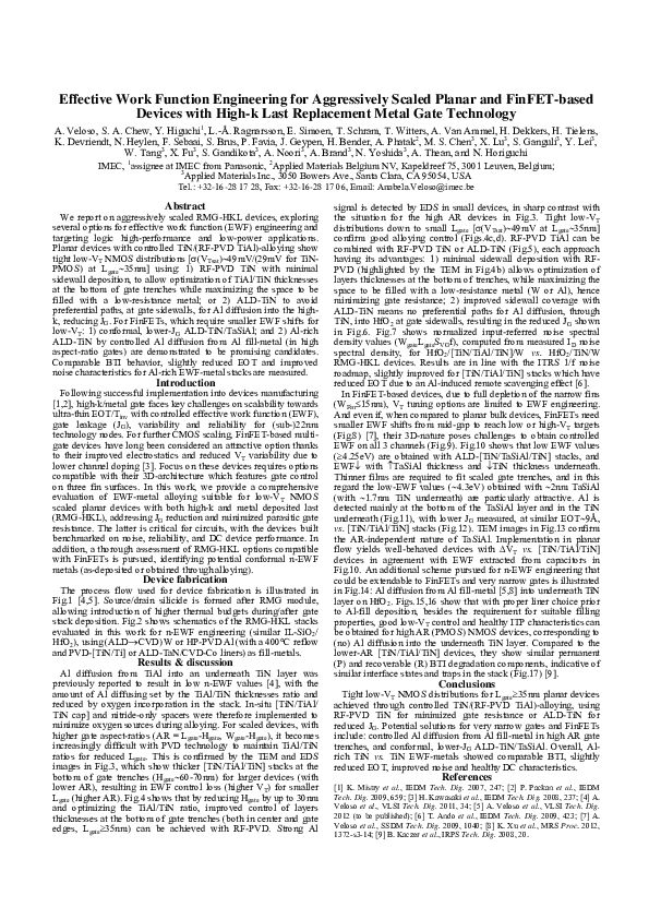 (PDF) Effective Work Function Engineering for Aggressively Scaled ...