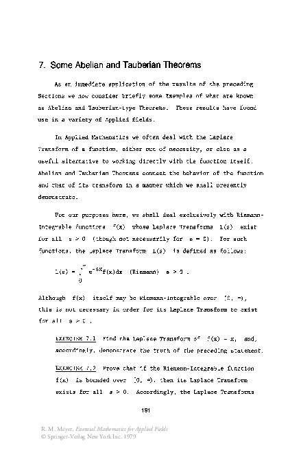 (PDF) Some Abelian and Tauberian Theorems