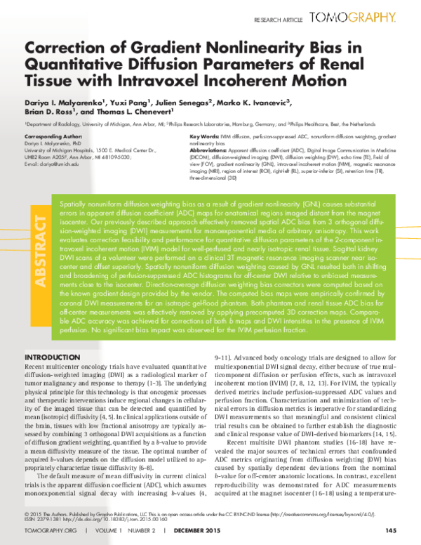 (PDF) Correction of Gradient Nonlinearity Bias in Quantitative ...