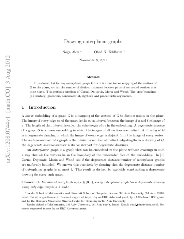 (PDF) Drawing outerplanar graphs