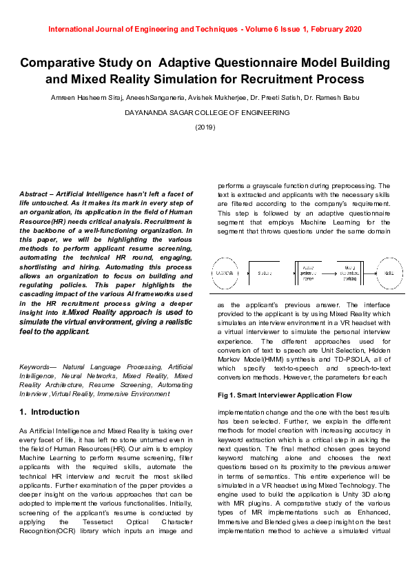 (PDF) Comparative Study on Adaptive Questionnaire Model Building and ...