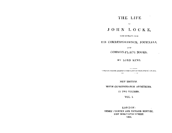 (PDF) The Life of John Locke with extracts from his Correspondence ...