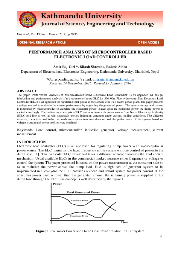 Pdf Performance Analysis Of Microcontroller Based Electronic Load