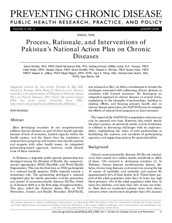 (PDF) PEER REVIEWED: Process, Rationale, and Interventions of Pakistan ...