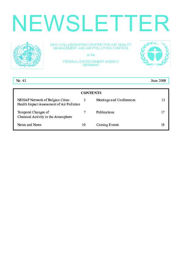 (PDF) NEHAP Network of Belgian cities: Health impact assessment of air ...