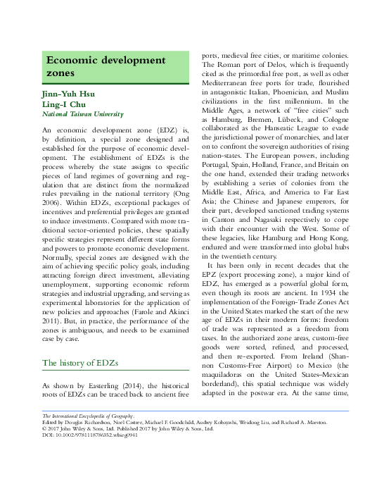 (PDF) Economic Development Zones