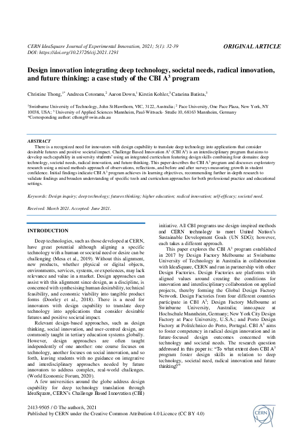 (PDF) Design innovation integrating deep technology, societal needs ...