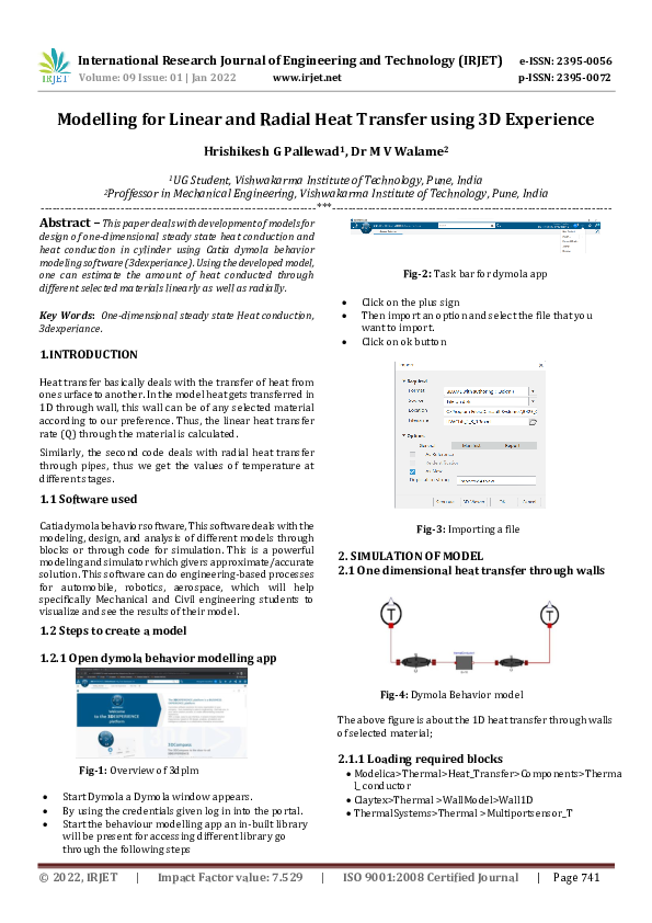 (PDF) Modelling for Linear and Radial Heat Transfer using 3D Experience