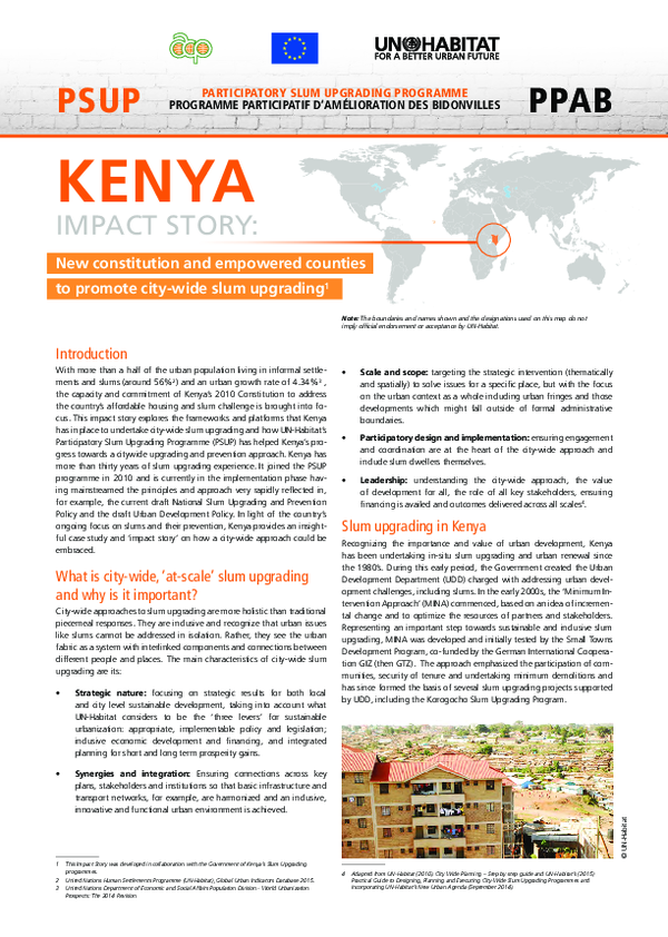 (PDF) Slum Upgrading in Kenya