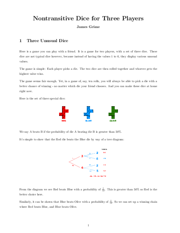 (PDF) Nontransitive Dice for Three Players
