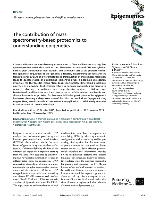 Pdf The Contribution Of Mass Spectrometry Based Proteomics To