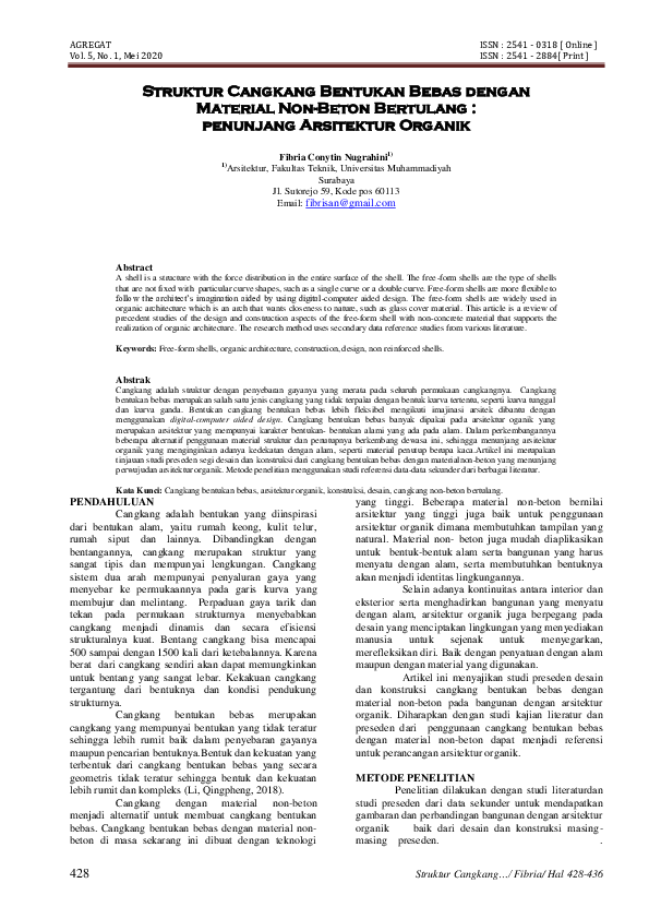 (PDF) Struktur Cangkang Bentukan Bebas dengan Material Non-Beton ...