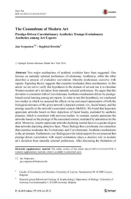 (PDF) The Conundrum of Modern Art