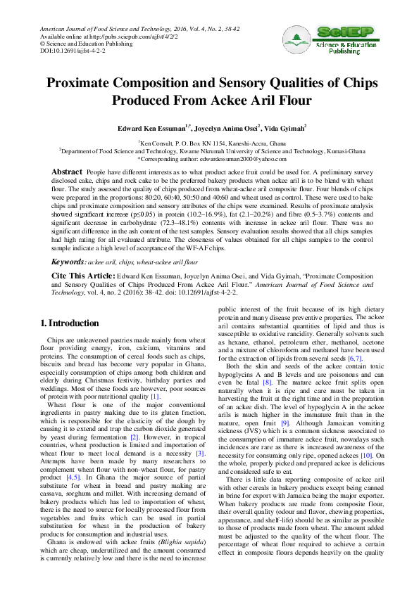 (PDF) Characterisation of Composition and Sensory Qualities of Pupuru ...