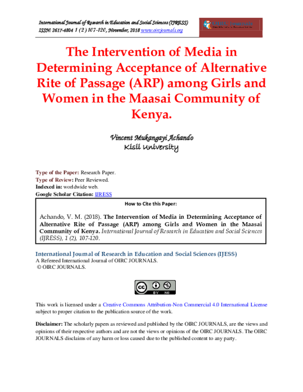 Pdf The Intervention Of Media In Determining Acceptance Of