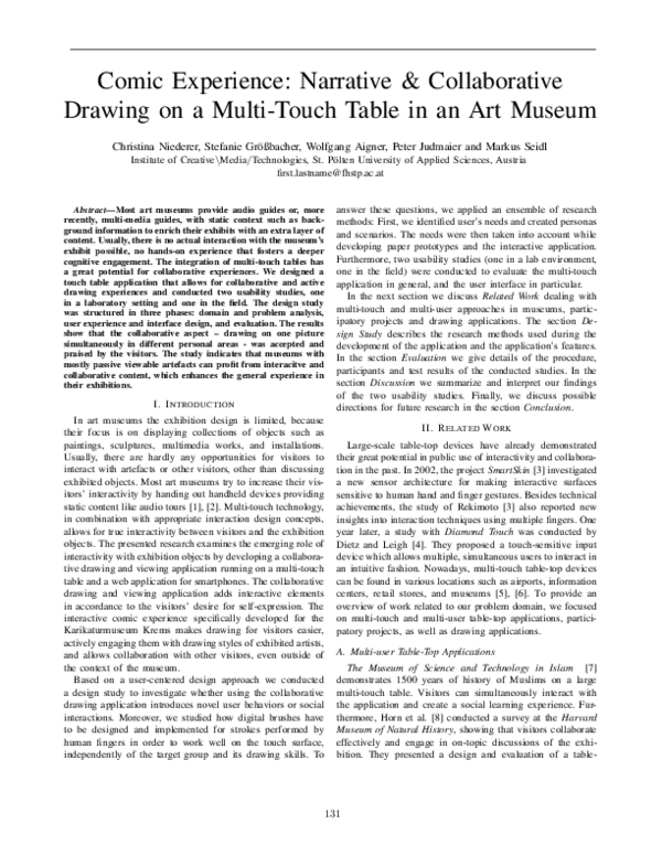(PDF) Comic Experience: Narrative & Collaborative Drawing on a Multi ...