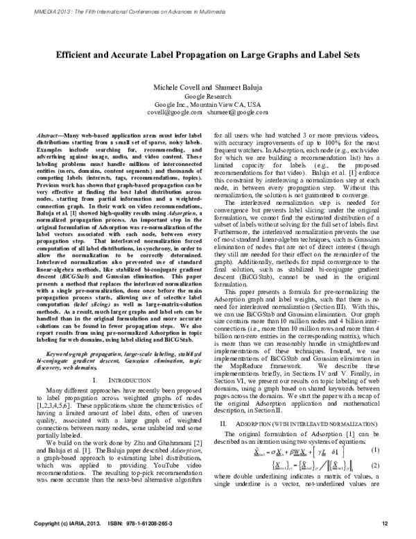 (PDF) Efficient and Accurate Label Propagation on Large Graphs and ...