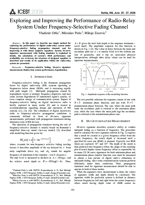 (PDF) Exploring and Improving the Performance of Radio-Relay System ...
