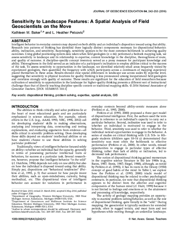 (PDF) Sensitivity to Landscape Features: A Spatial Analysis of Field ...