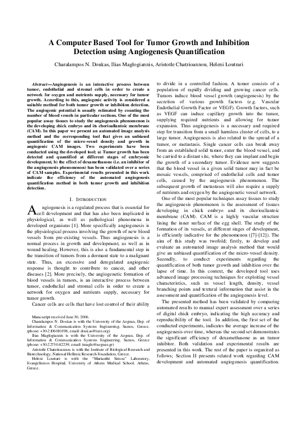 (PDF) A Computer Based Tool for Tumor Growth and Inhibition Detection using Angiogenesis ...