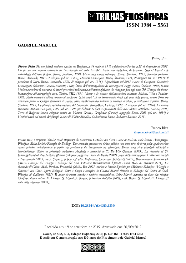 (PDF) Gabriel Marcel