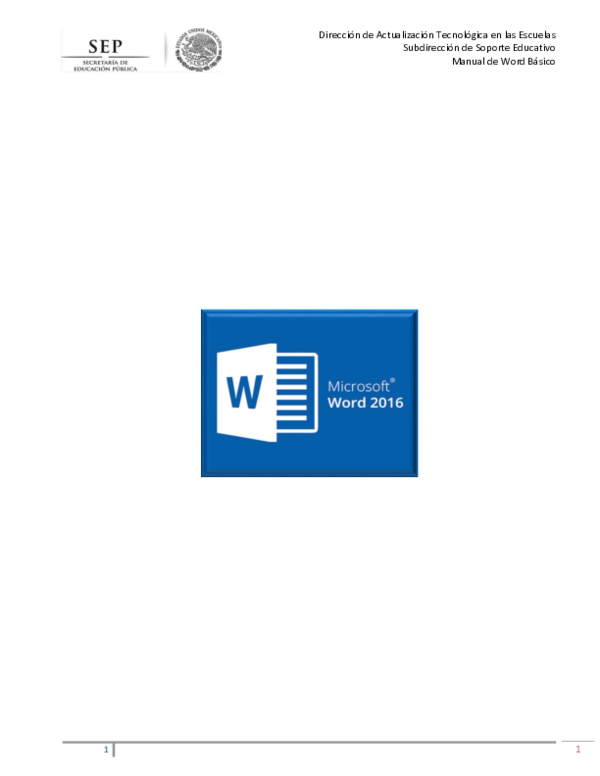 (PDF) Manual de word básico