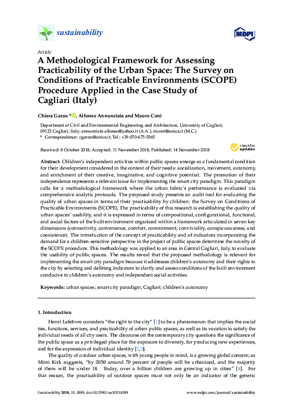 (PDF) A Methodological Framework for Assessing Practicability of the ...