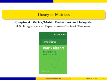 (PDF) Theory of Matrices