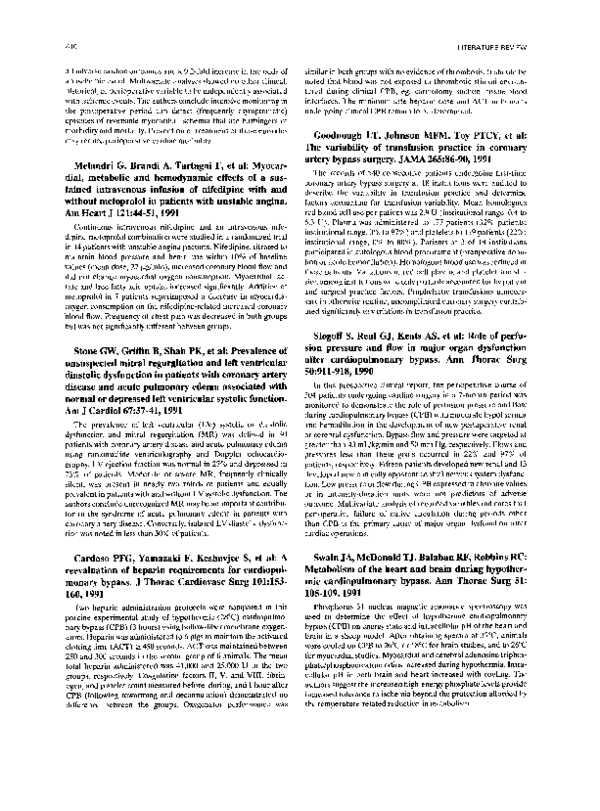 (PDF) A reevaluation of heparin requirements for cardiopulmonary bypass