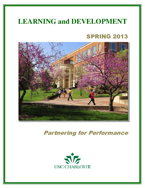 (PDF) Learning and development