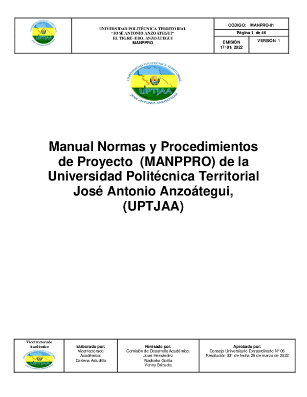 (PDF) MANUAL PROYECTO UPTJAA