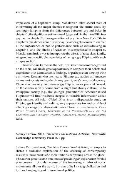 (PDF) The New Transnational Activism (Sidney Tarrow)