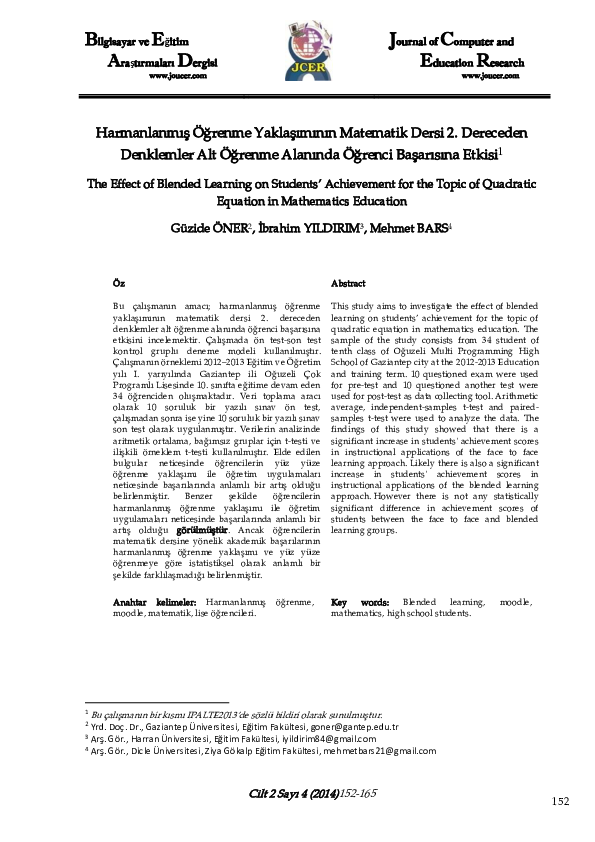 (PDF) The Effect of Blended Learning on Students' Achievement for the ...