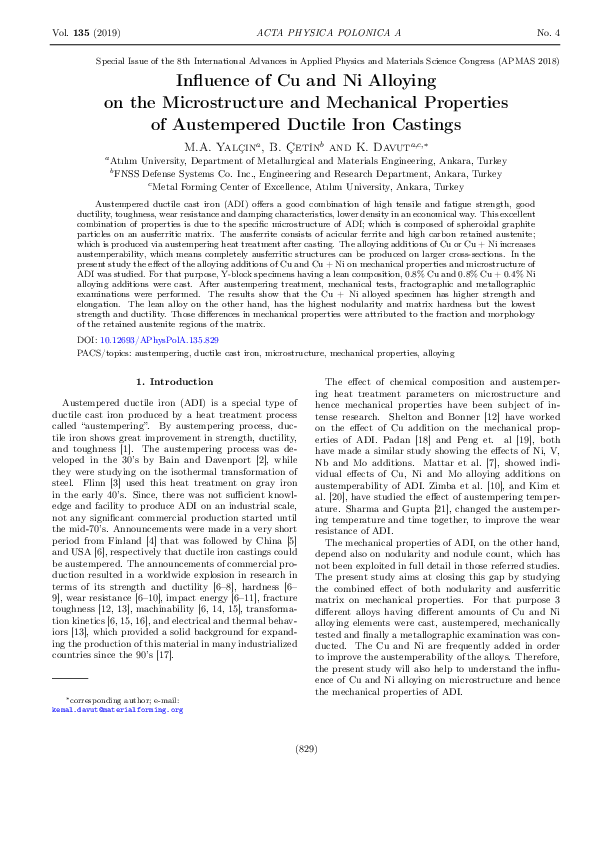 (PDF) Influence of Cu and Ni Alloying on the Microstructure and Mechanical Properties of ...