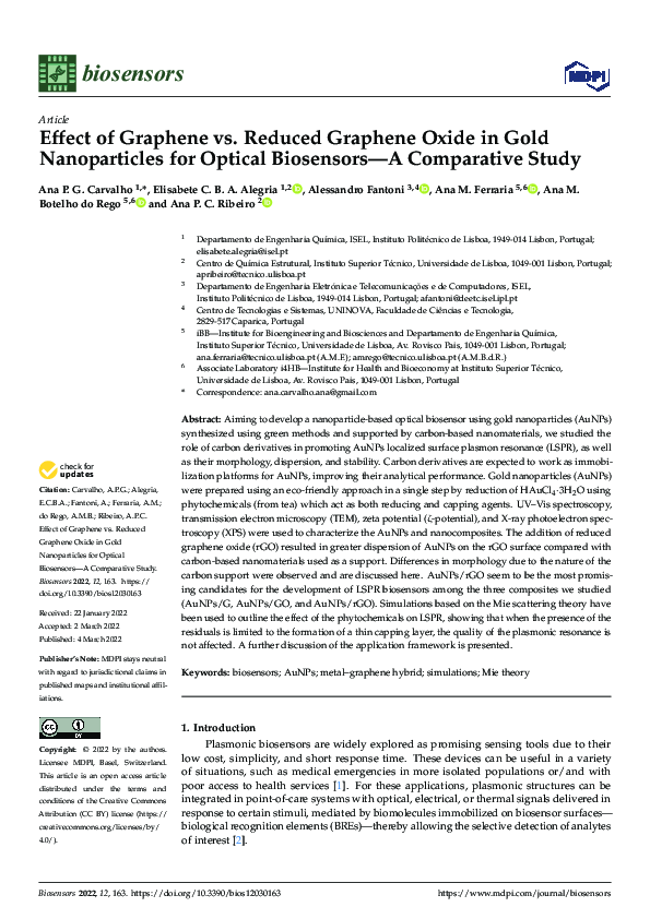 (PDF) Effect of Graphene vs. Reduced Graphene Oxide in Gold ...