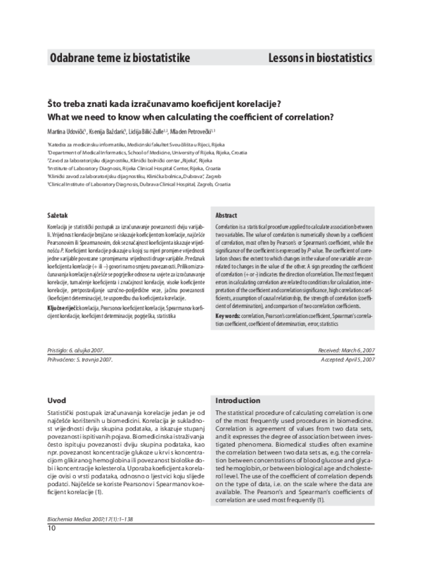 Pdf What We Need To Know When Calculating The Coefficient Of Correlation