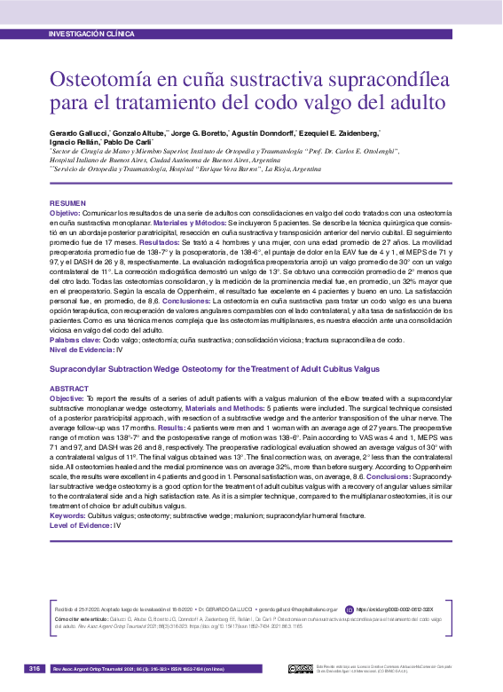 (PDF) Osteotomía en cuña sustractiva supracondílea para el tratamiento ...