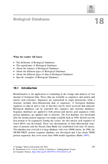(PDF) Biological Databases