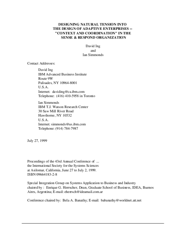 (PDF) Designing Natural Tension Into The Design Of Adaptive