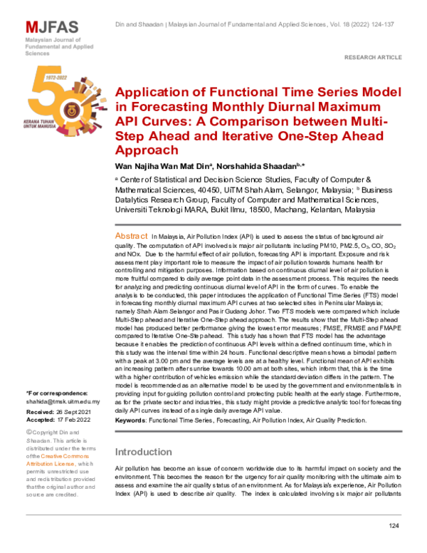 (PDF) Application of Functional Time Series Model in Forecasting Monthly Diurnal API Curves: A ...
