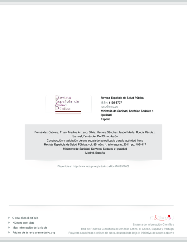 (PDF) Construction and validation of Self-Efficacy Scale for early ...