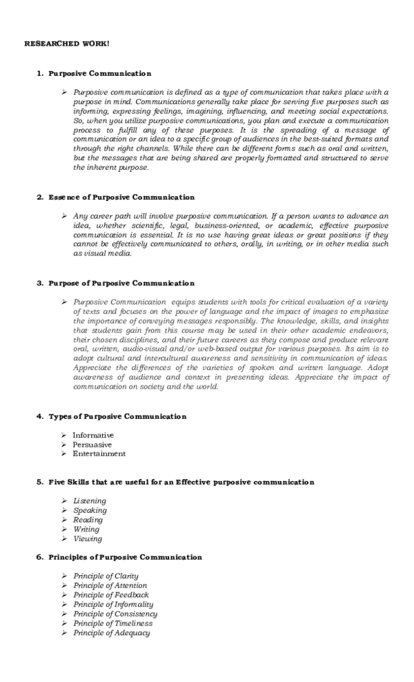 (DOC) Purposive Communication