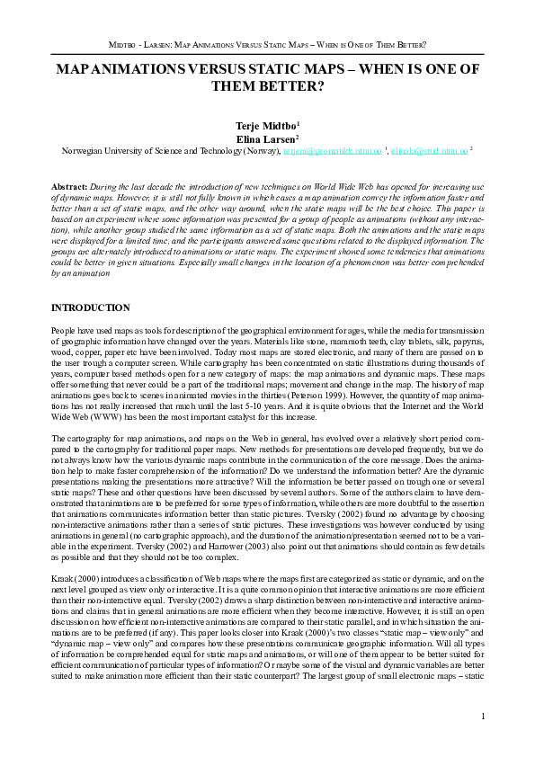 (PDF) 1MIDTBØ- Larsen: Map Animations Versus Static Maps – When is One ...